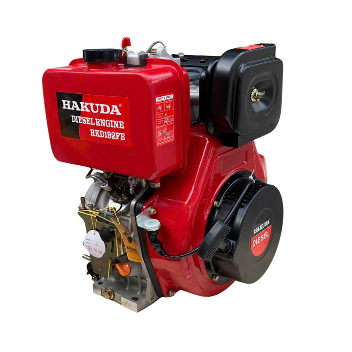 Động cơ dầu 11.6HP Hakuda HKD192FE có đề